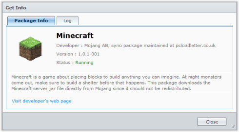 Minecraft package for Synology NAS | PC LOAD LETTER